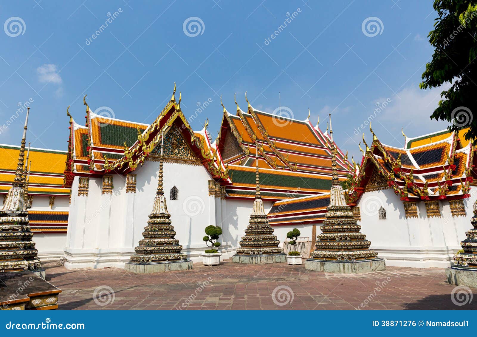 Wat Po Temple stock photo. Image of detail, religion - 38871276