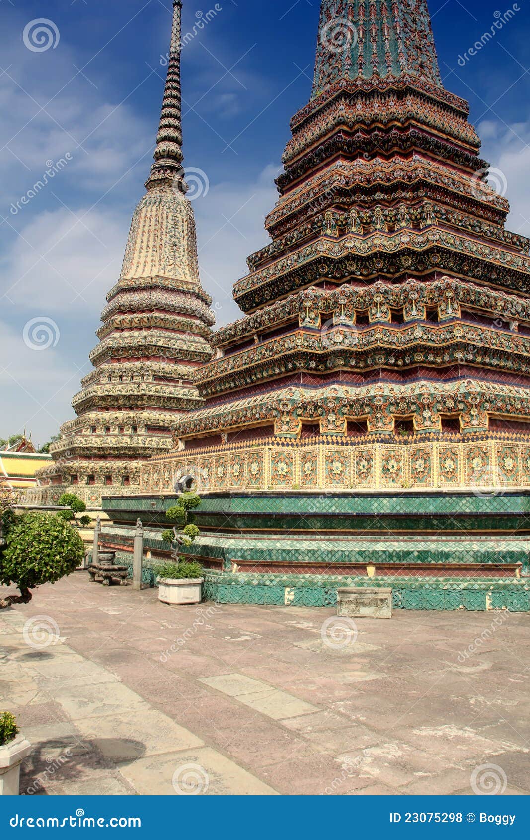 Wat Po temple in Bangkok stock photo. Image of asian - 23075298