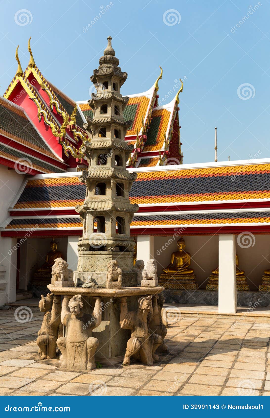 Wat Po Temple stock image. Image of golden, religion - 39991143