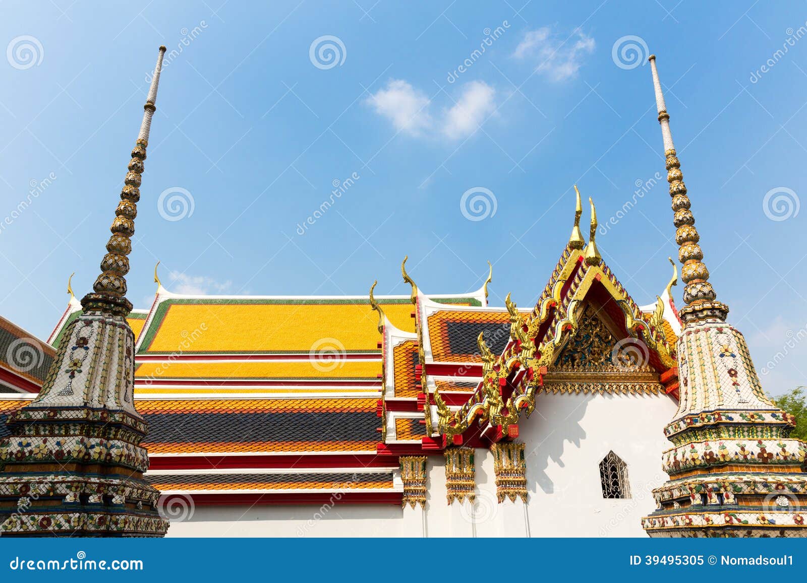 Wat Po Temple stock image. Image of religion, buddha - 39495305