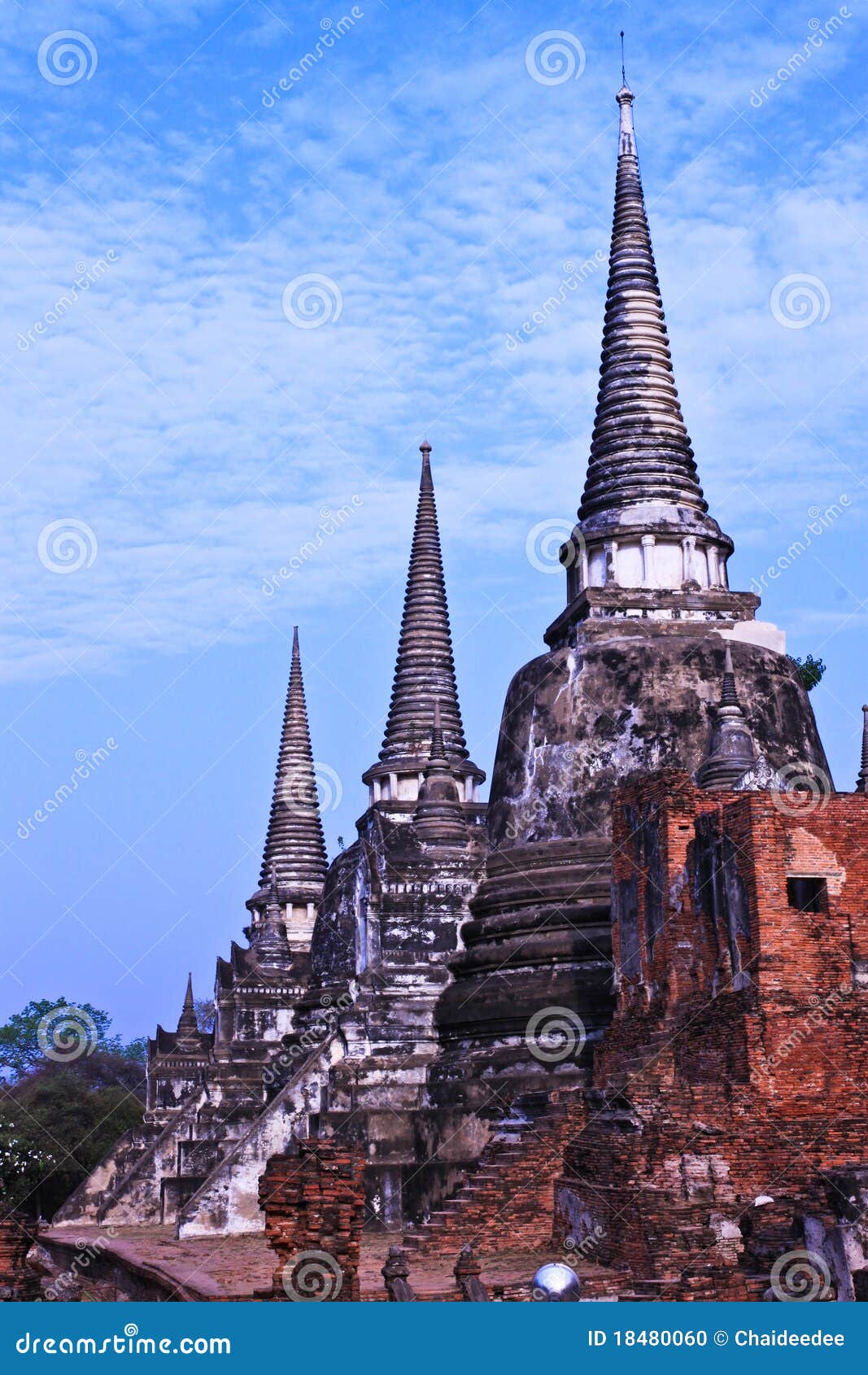 Wat Pra Sri San Pet,Ayutthaya Stock Photo - Image of exterior, ancient ...