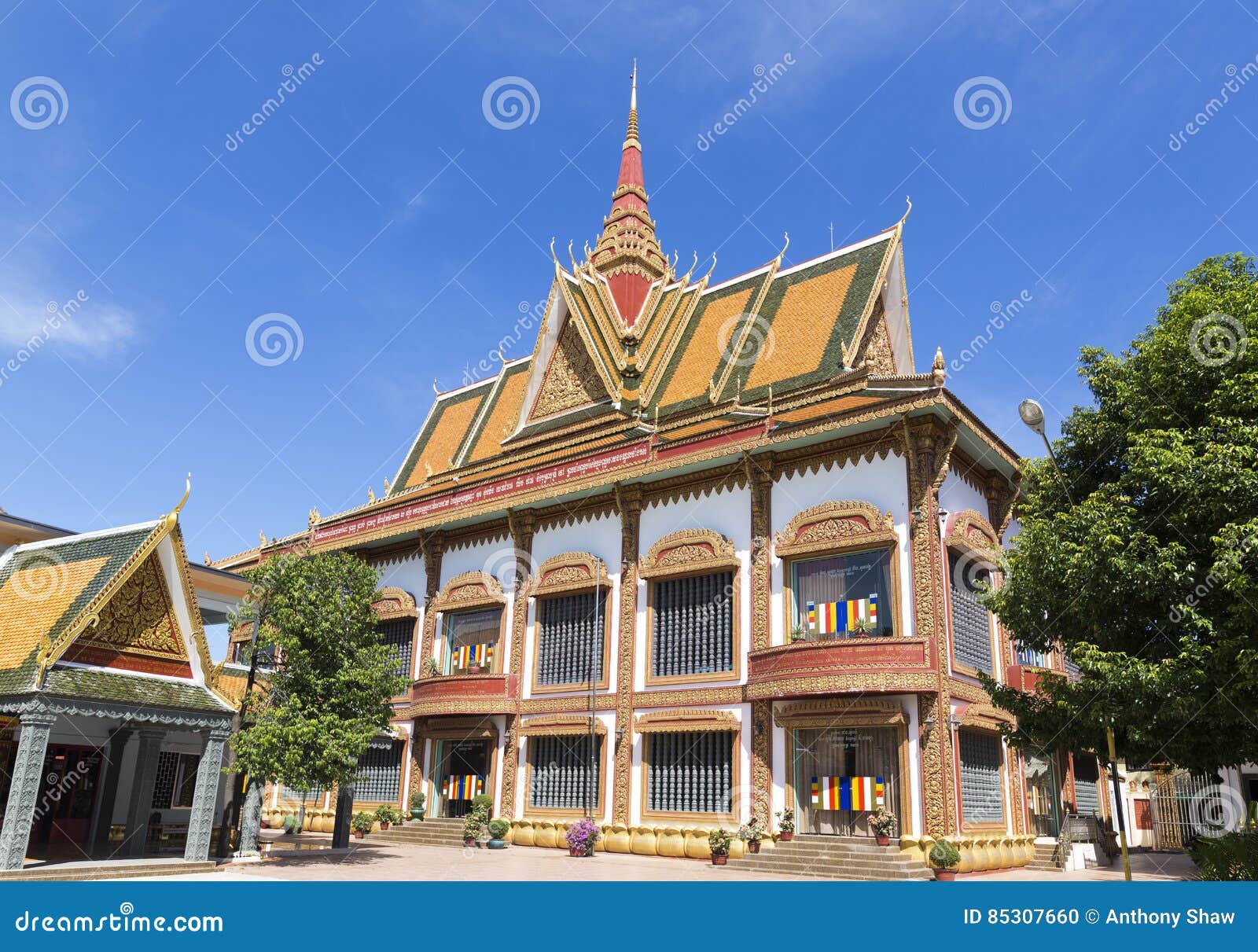 Wat Preah Prom Rath in Siem Reap Stock Photo - Image of sacred ...