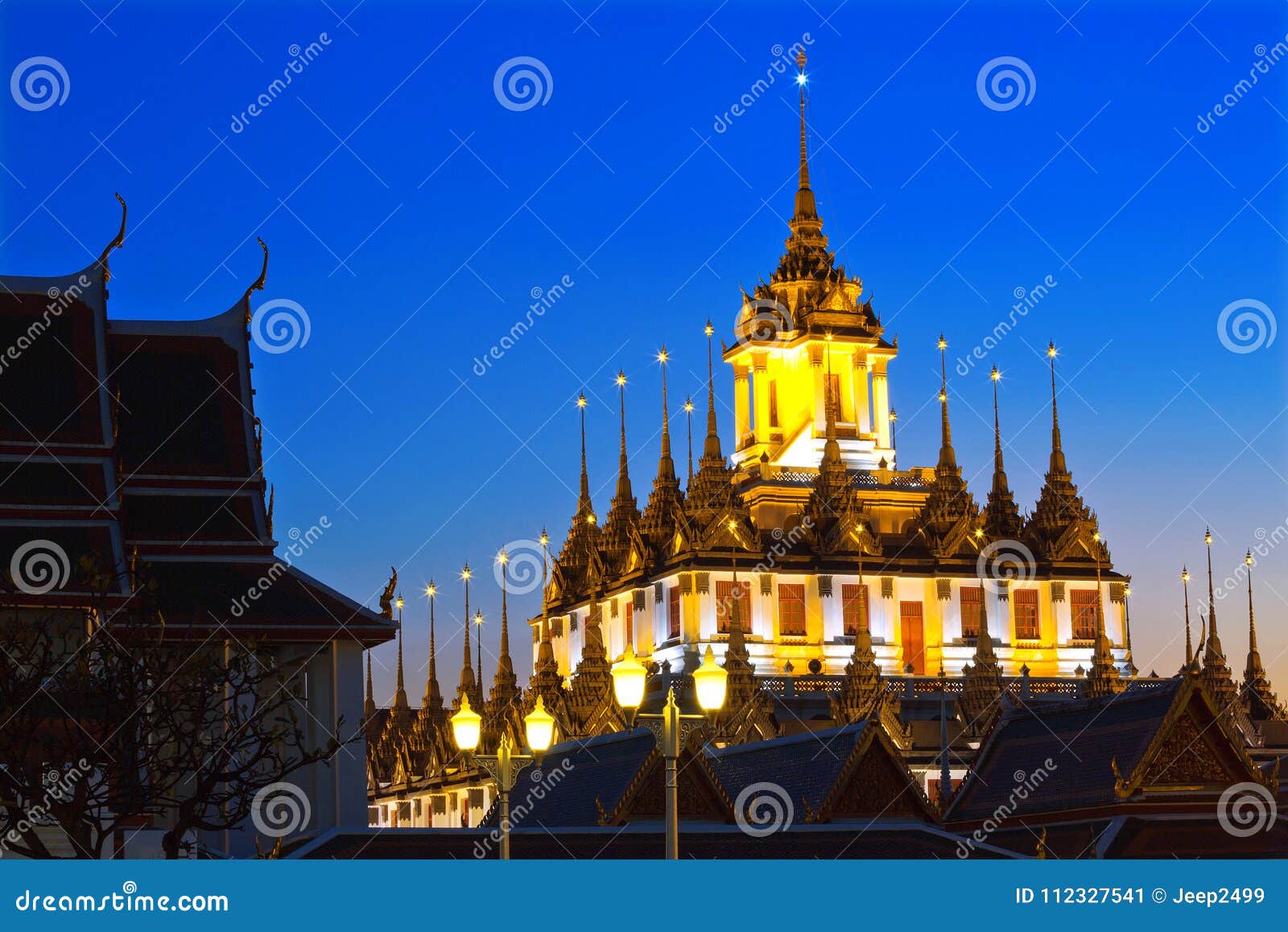Wat Ratchanadda Temple. stock image. Image of bangkok - 112327541