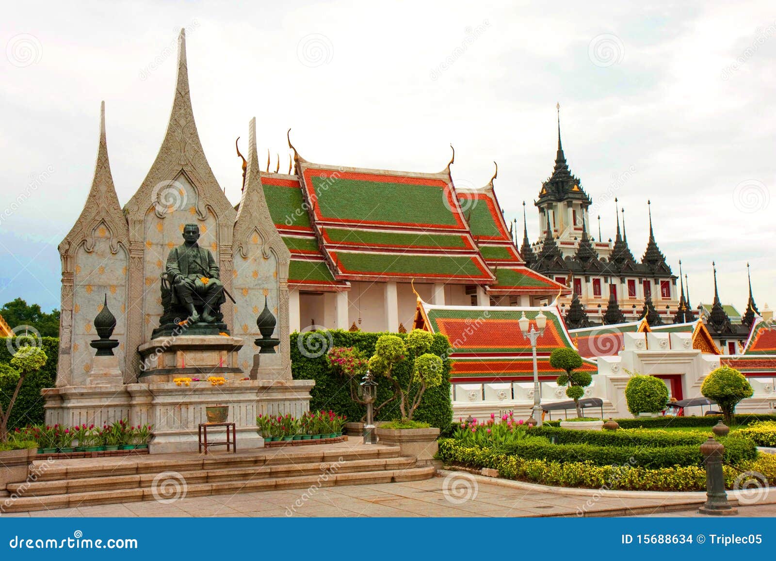Wat Ratchanatda.the Temple in the Bangkok Stock Photo - Image of ...
