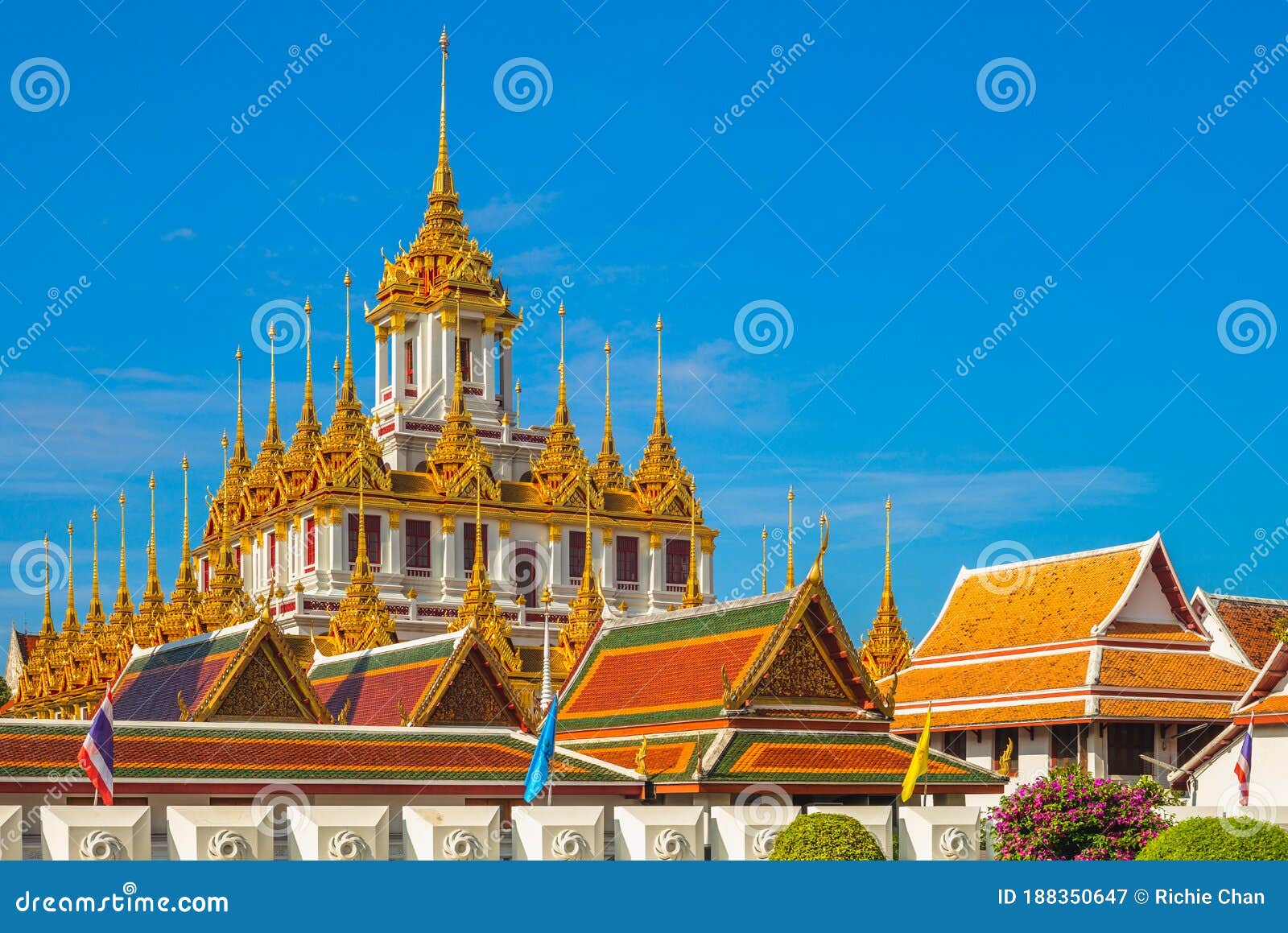 Wat Ratchanatdaram, Loha Prasat Temple at Bangkok, Thailand Stock Image ...