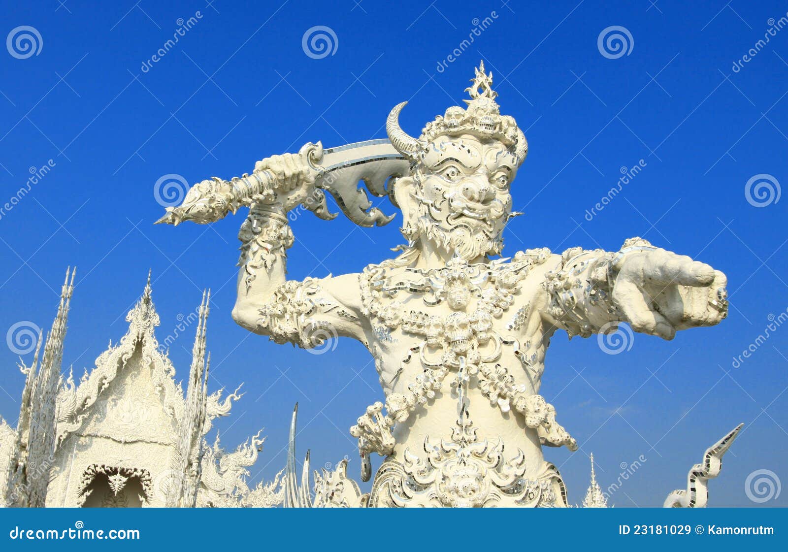 Wat Rong Khun stock image. Image of design, thailand - 23181029