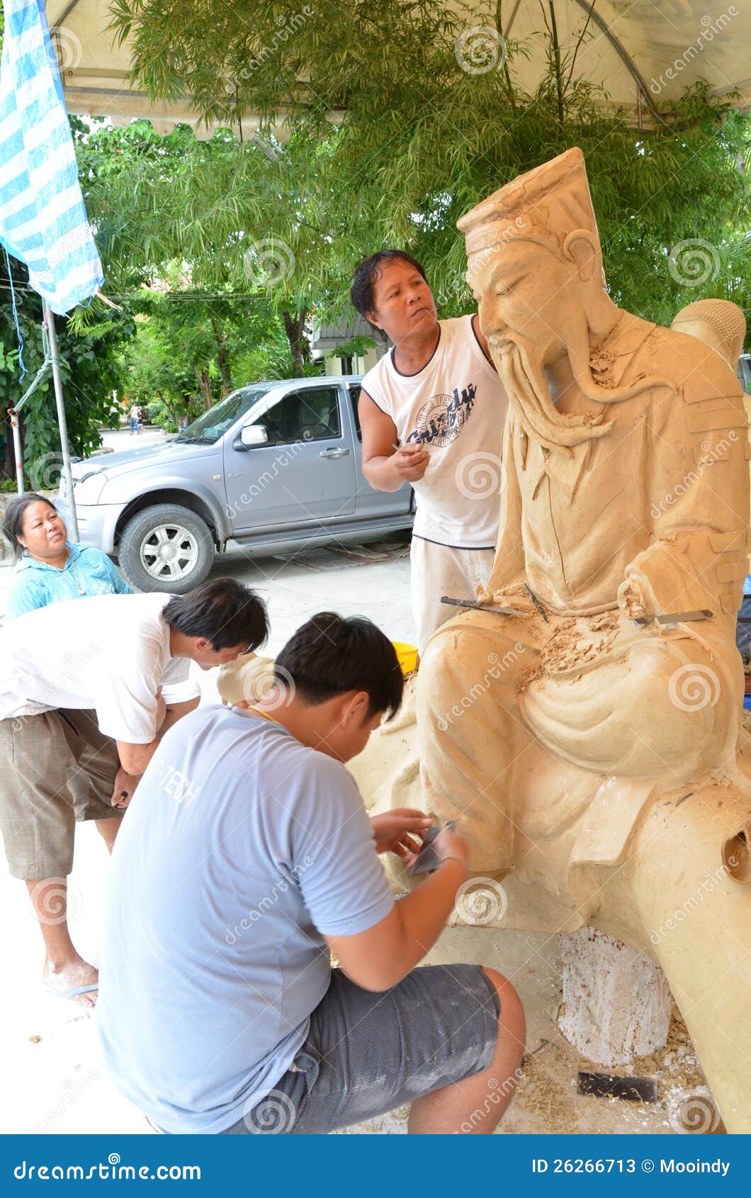 Wat Samarn Rattanaram editorial stock photo. Image of thailand - 26266713