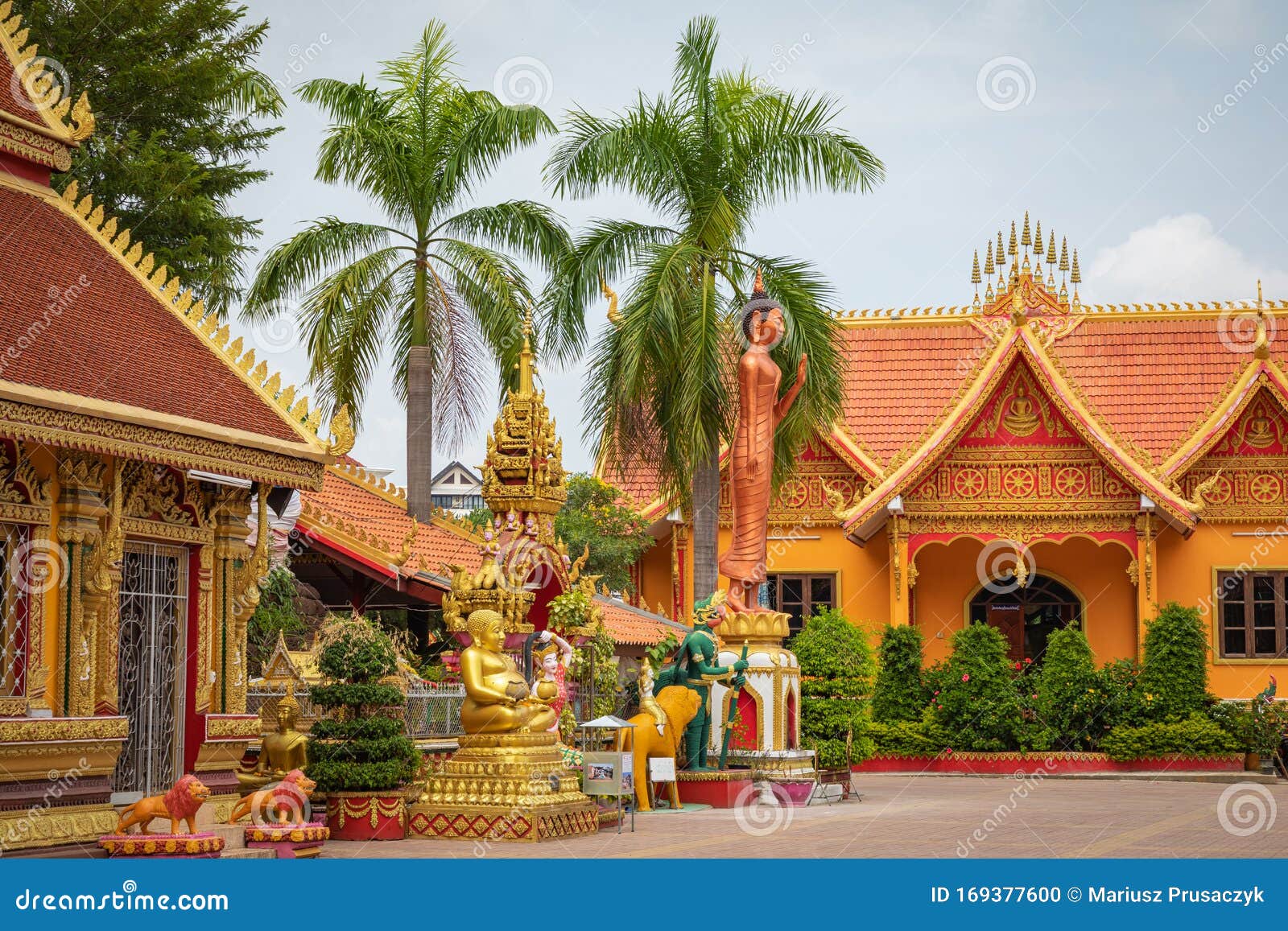 Wat Si Muang Buddhist Monastery in Vientiane, Laos Editorial Image ...