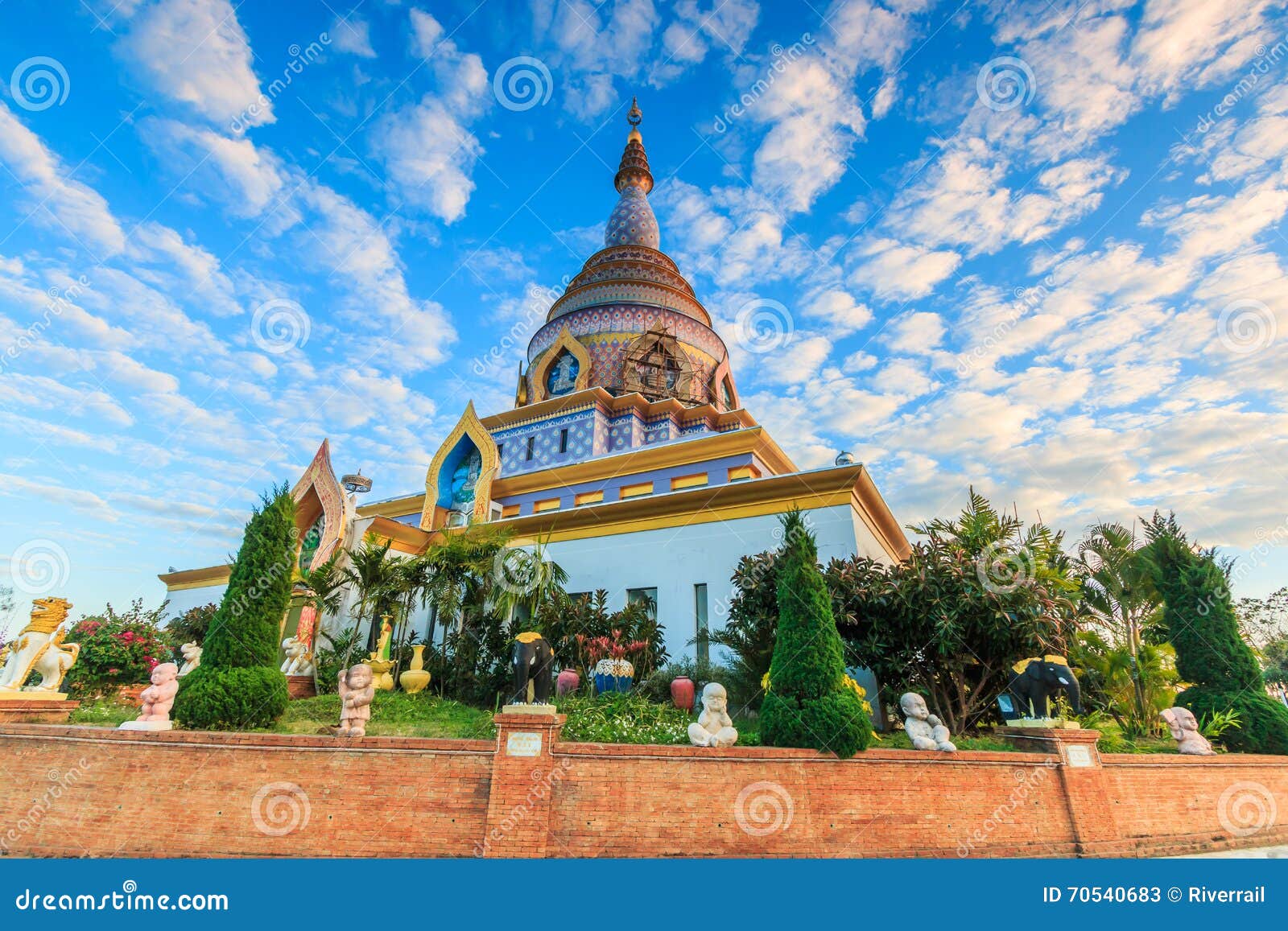 Wat Thaton in Thailand stock image. Image of light, kingdom - 70540683