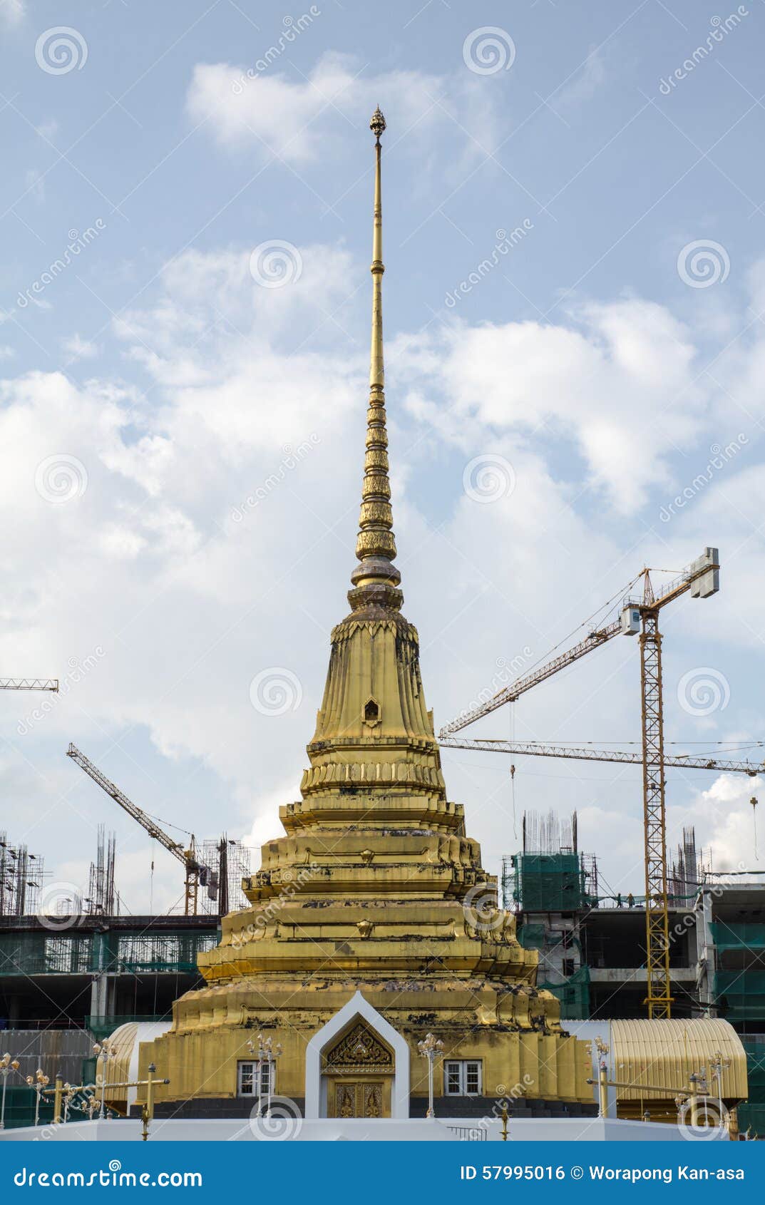 Wat uthai tharam stock photo. Image of bangkok, gold - 57995016