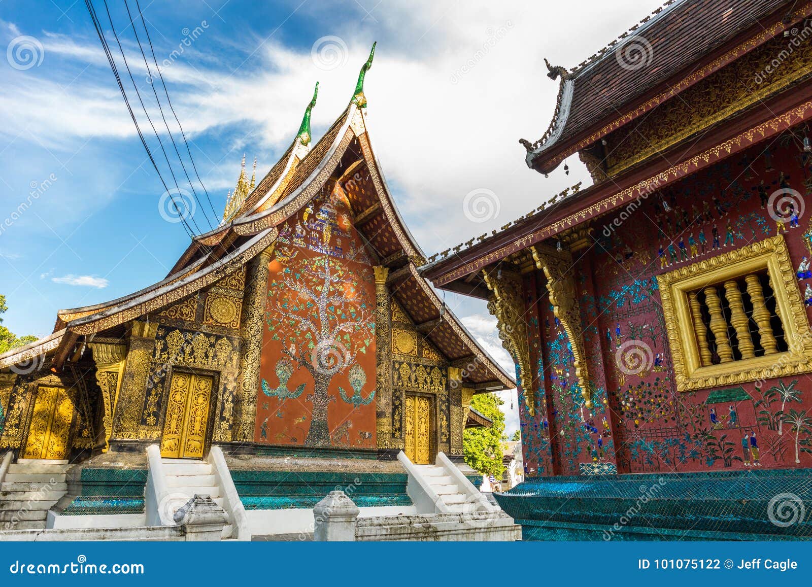Wat Xieng Thong, a Buddhist Temple in Luang Prabang, Laos Stock Photo ... Wat Xieng Thong, a Buddhist Temple in Luang Prabang, Laos Stock Photo ...