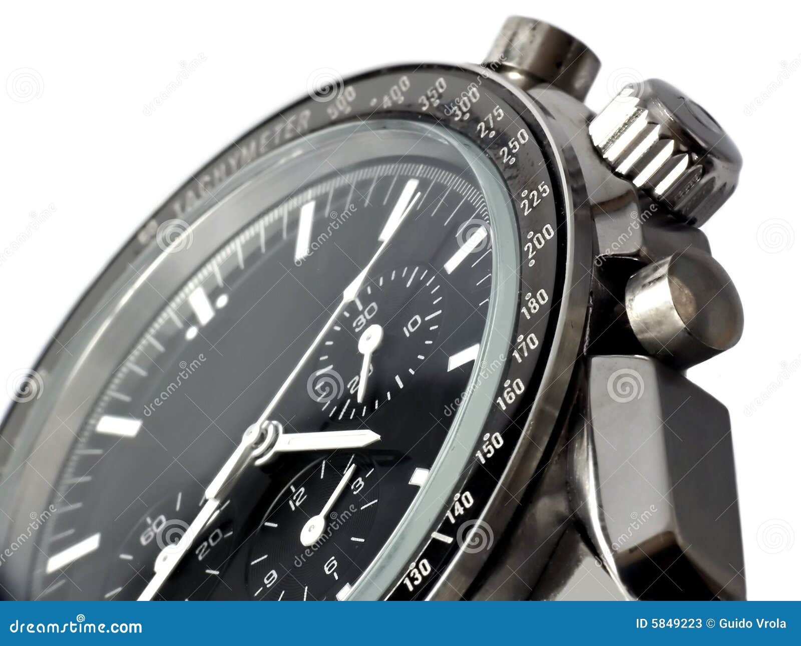Watch stock image. Image of time, dial, clock, tachymeter - 5849223