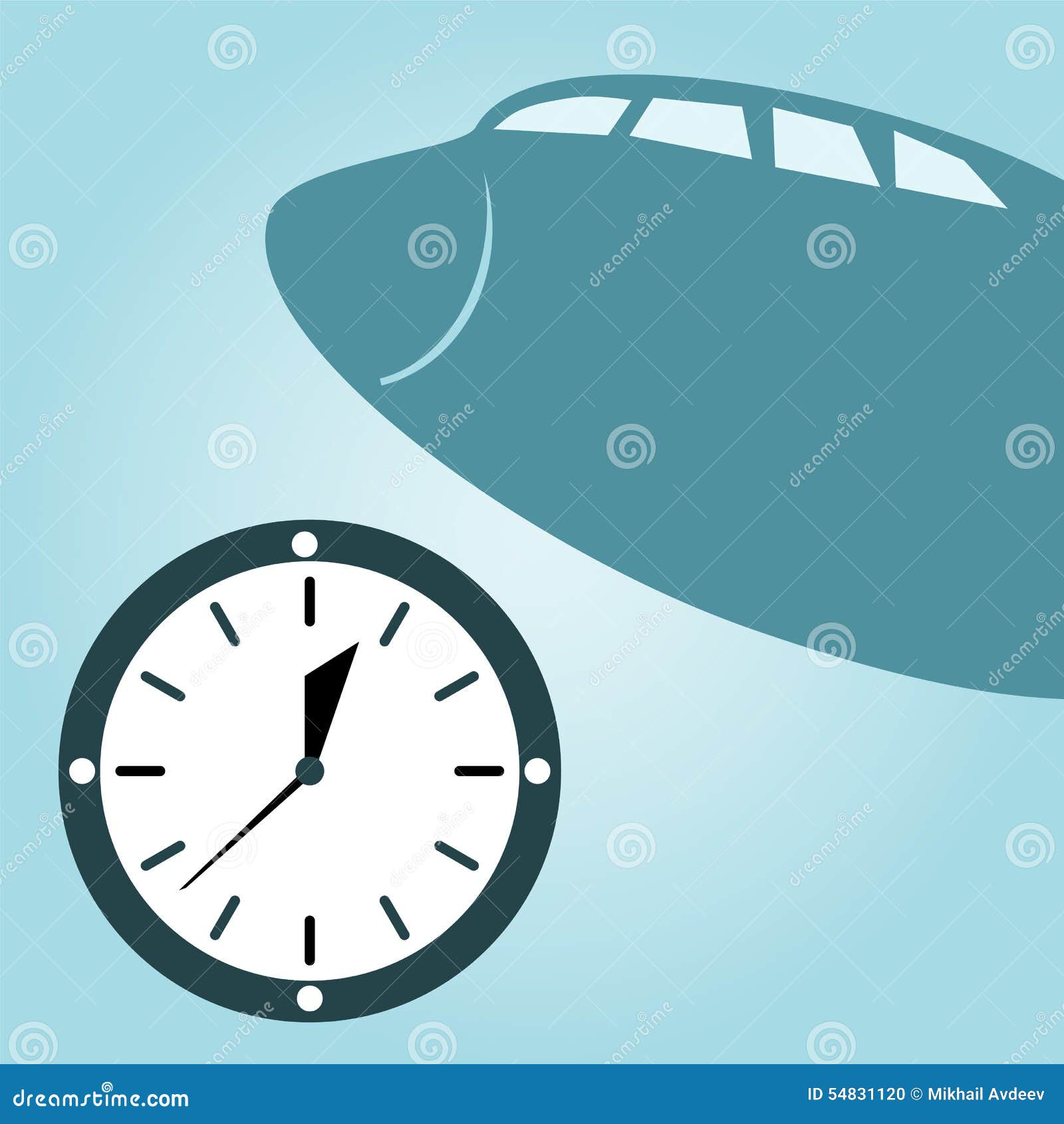 Watch and airplane stock vector. Illustration of design - 54831120