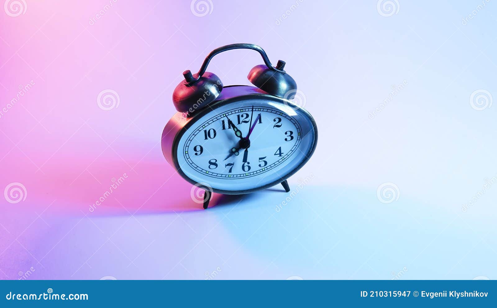 Watch. Alarm Clock. Red and Blue Illumination, Cyberpunk. Stock Image ...