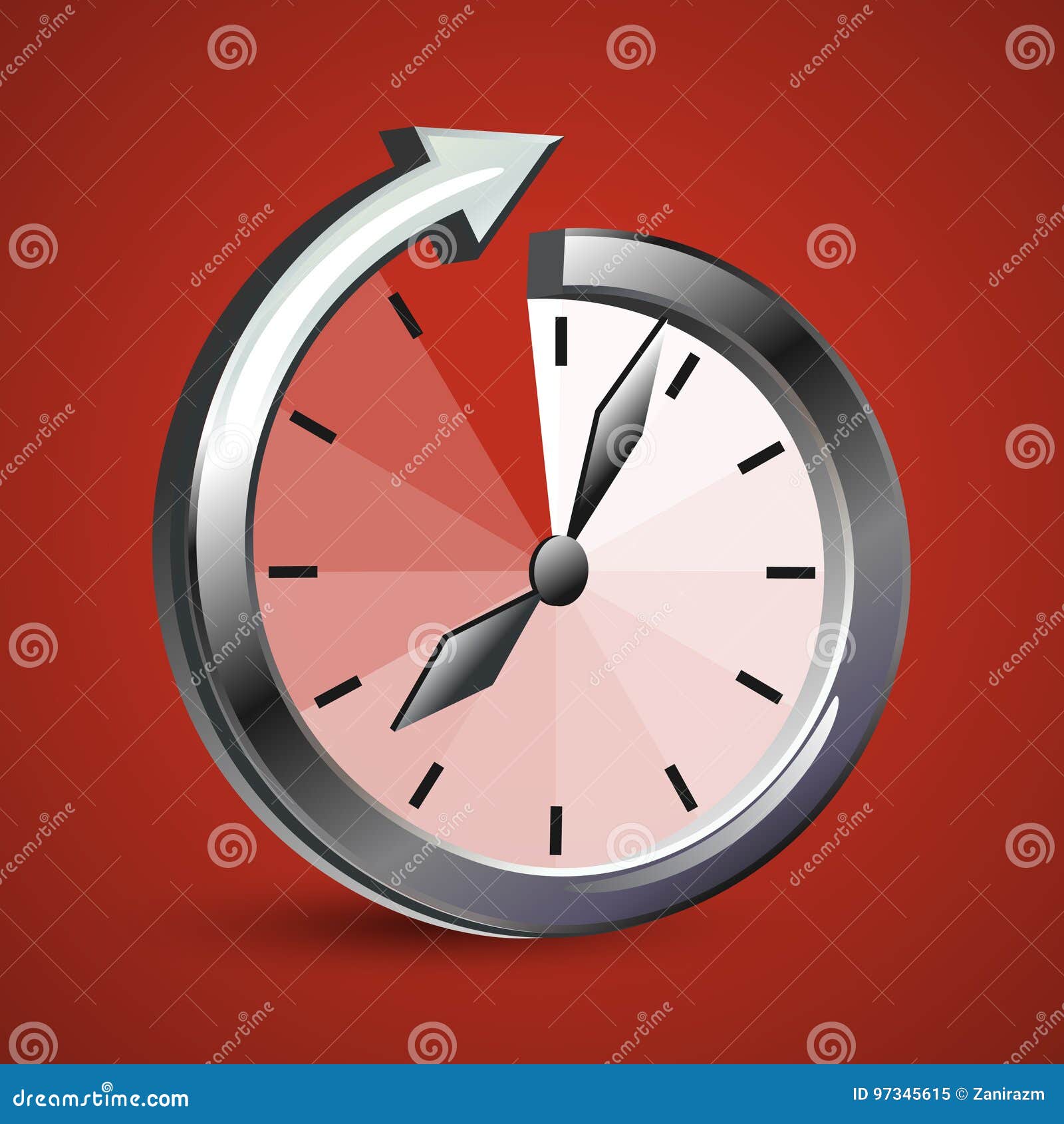 Watch Arrow Which Shows the Infinity of Time Stock Vector ...