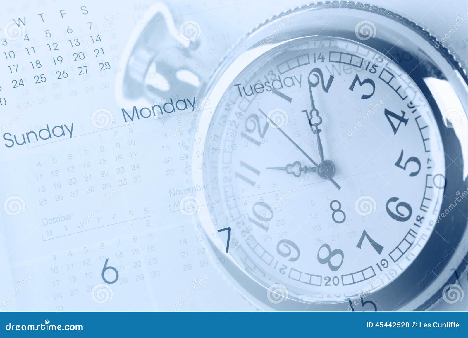 Watch and calendar stock photo. Image of monthly, planner - 45442520