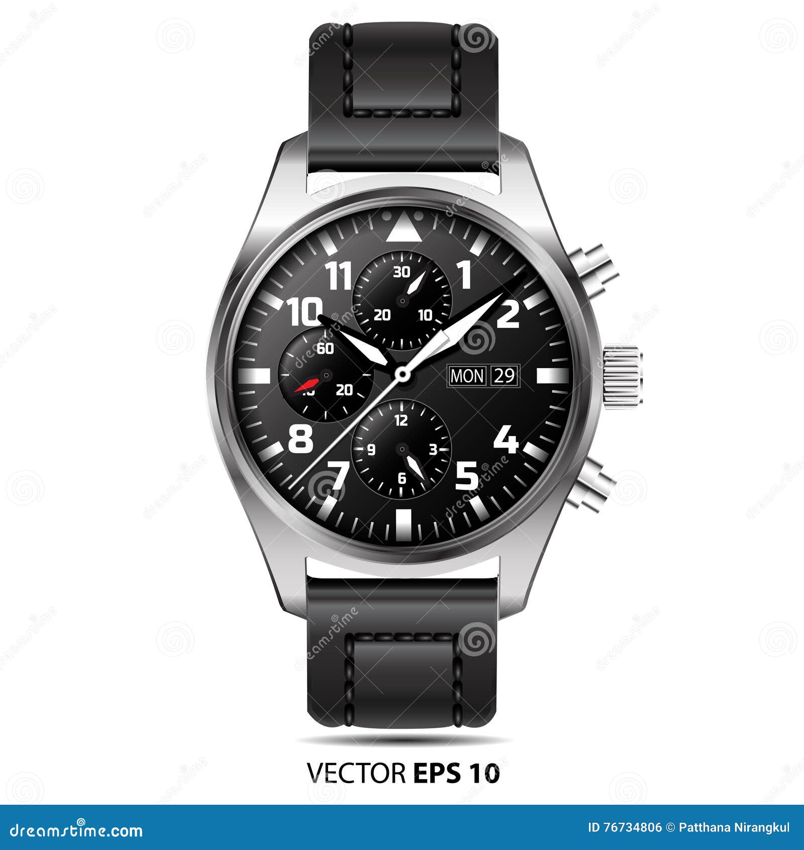 Watch chronograph vector. stock vector. Illustration of expensive ...