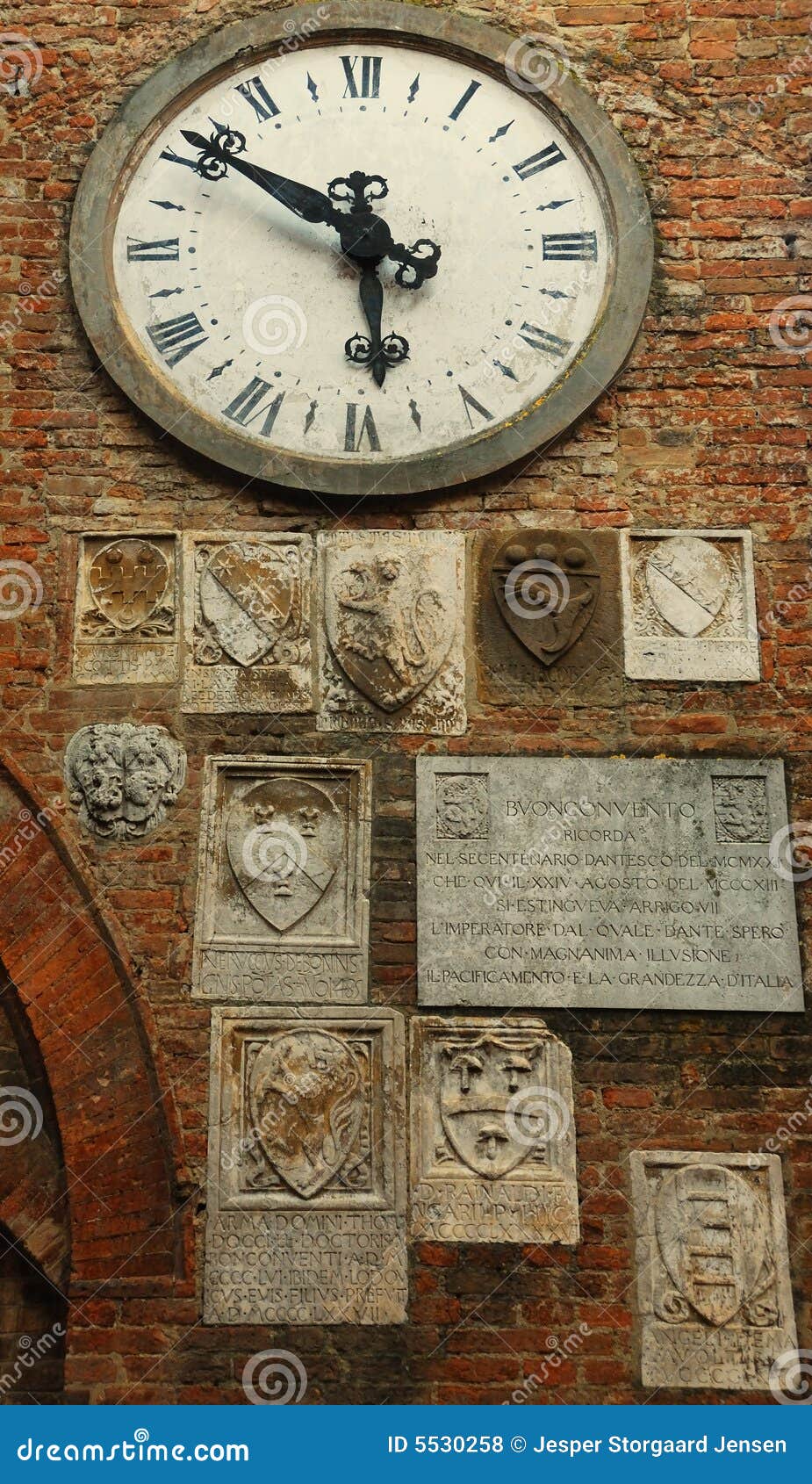 Watch on church wall stock photo. Image of church, travel - 5530258