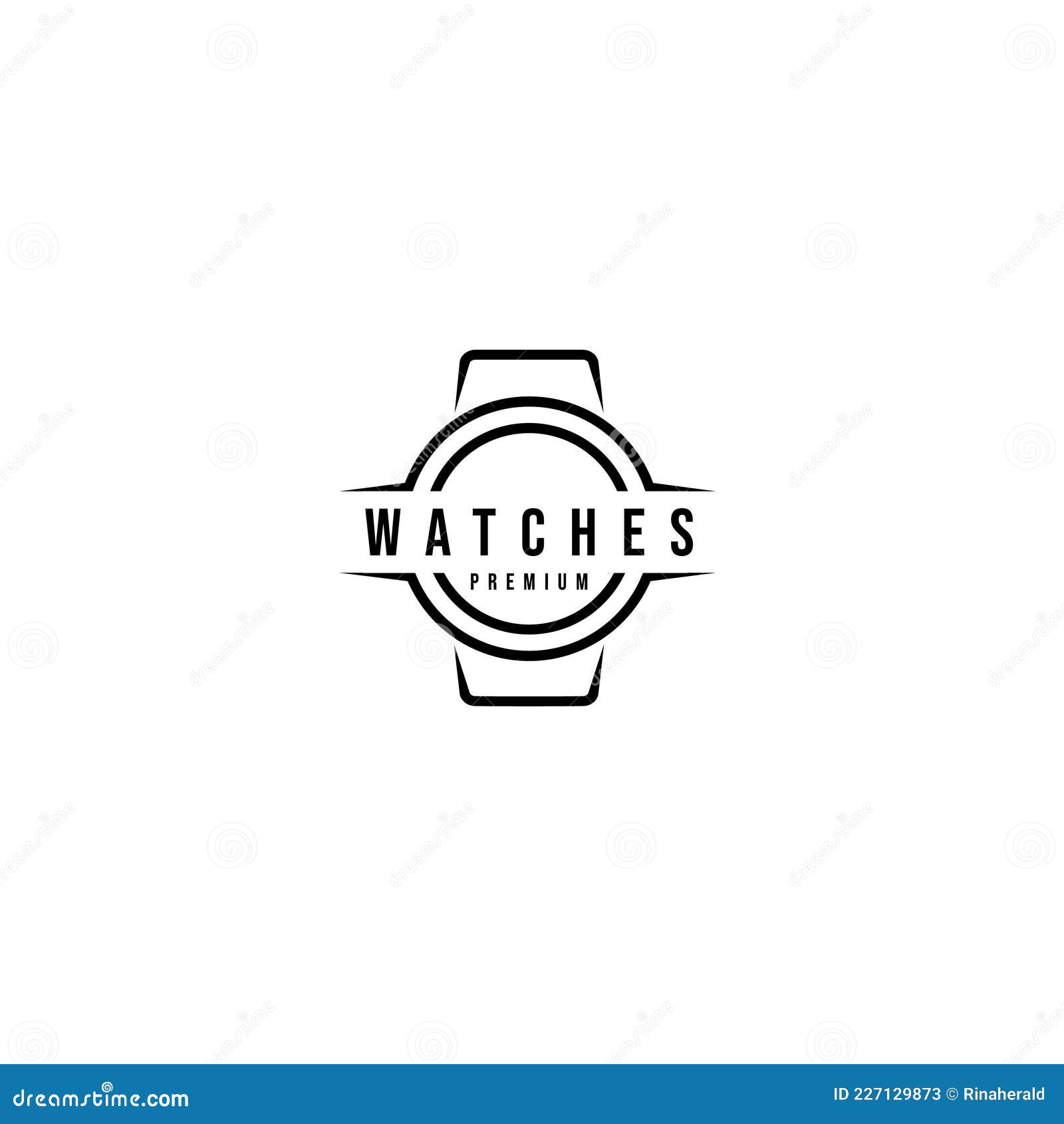 Watch Classic Line Luxury Logo Icon Design Stock Vector - Illustration ...