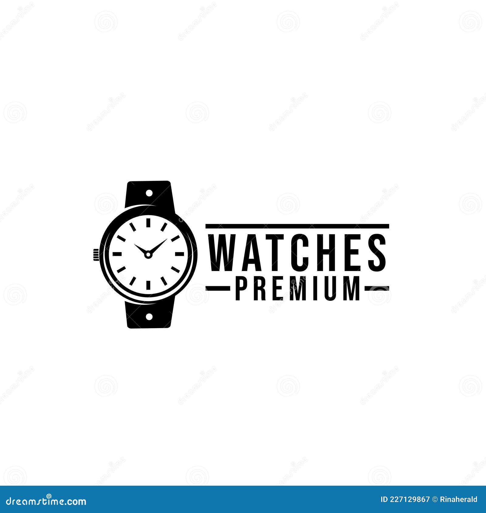 Watch Classic Logo Icon Design Stock Vector - Illustration of outline ...