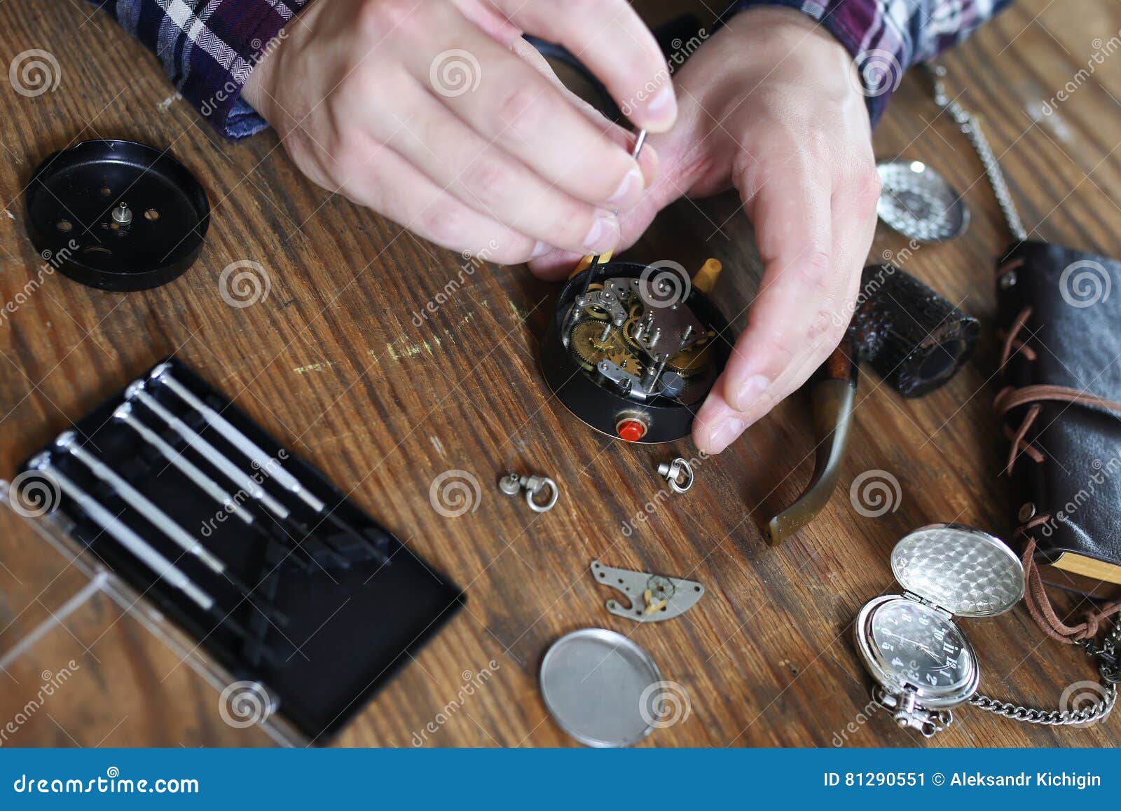 Watch clock repair stock image. Image of equipment, occupation - 81290551