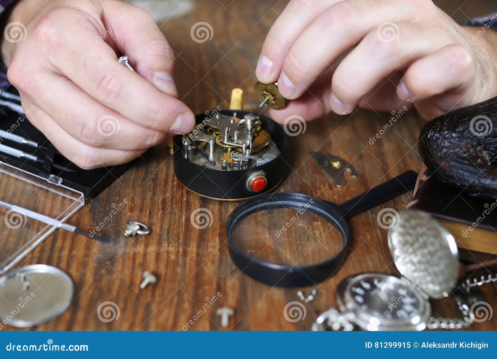 Watch clock repair stock image. Image of jewelry, broken - 81299915