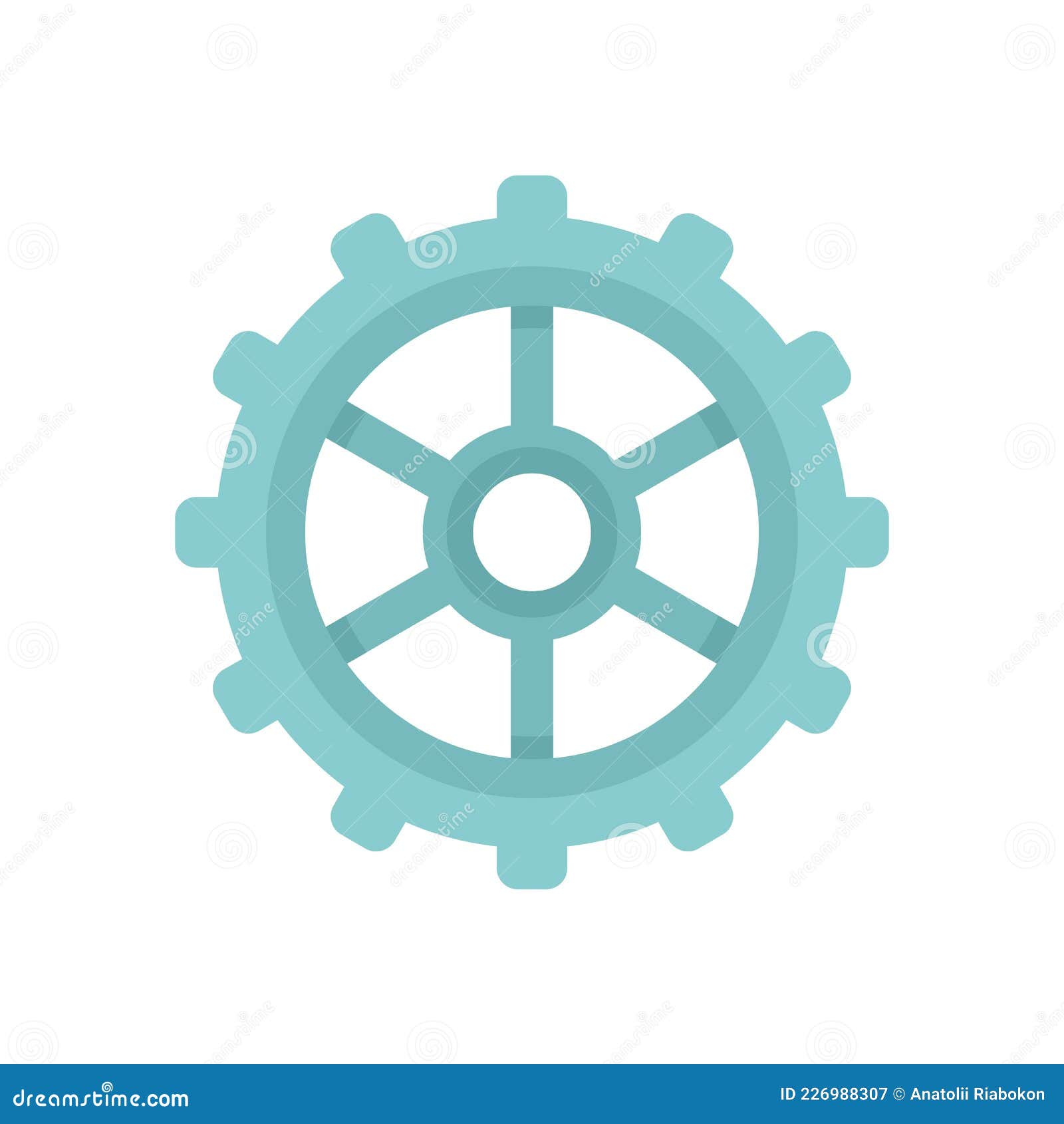 Watch Cog Wheel Icon Flat Isolated Vector Stock Vector - Illustration ...