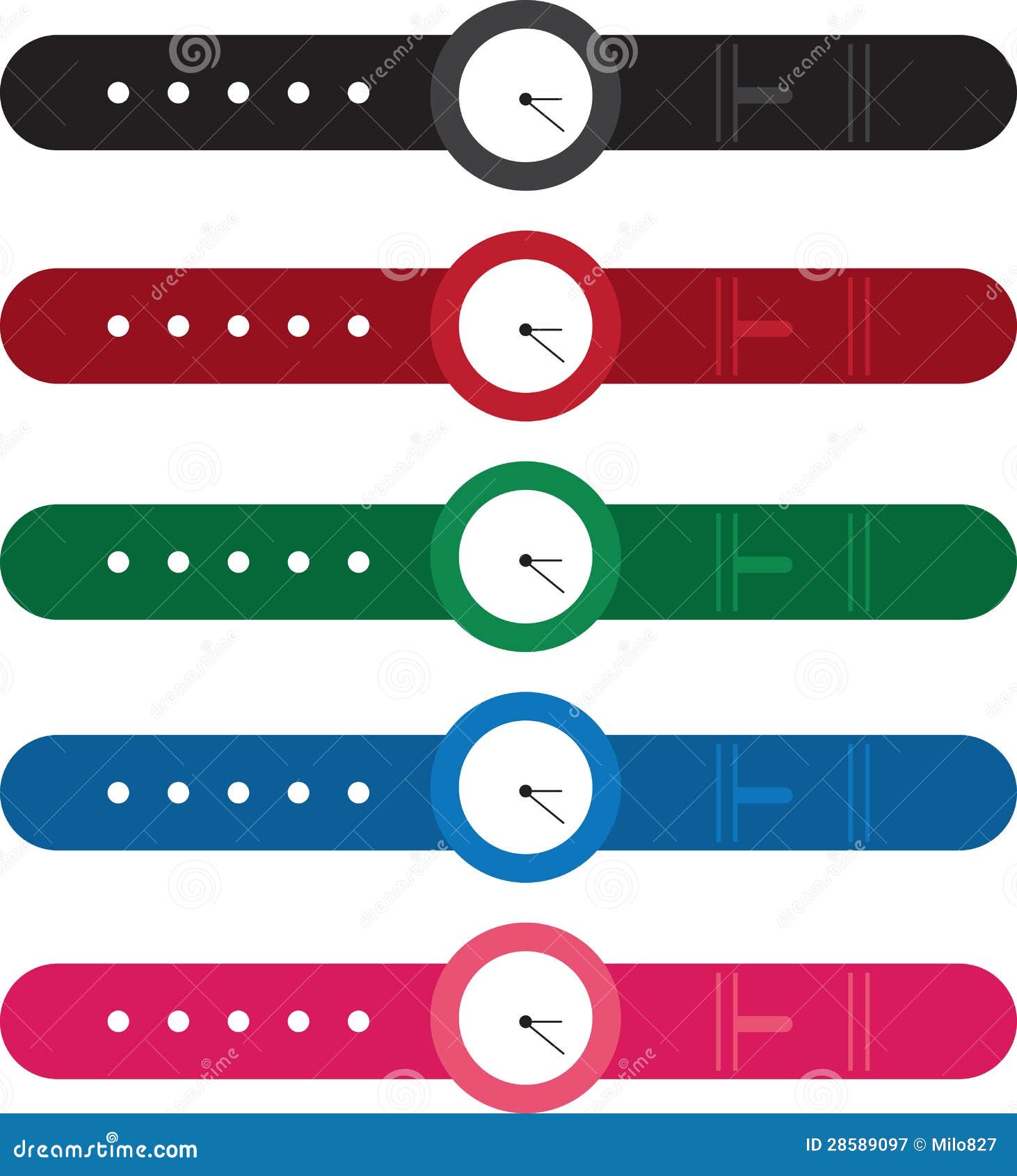 Watch Colors stock vector. Illustration of selection - 28589097