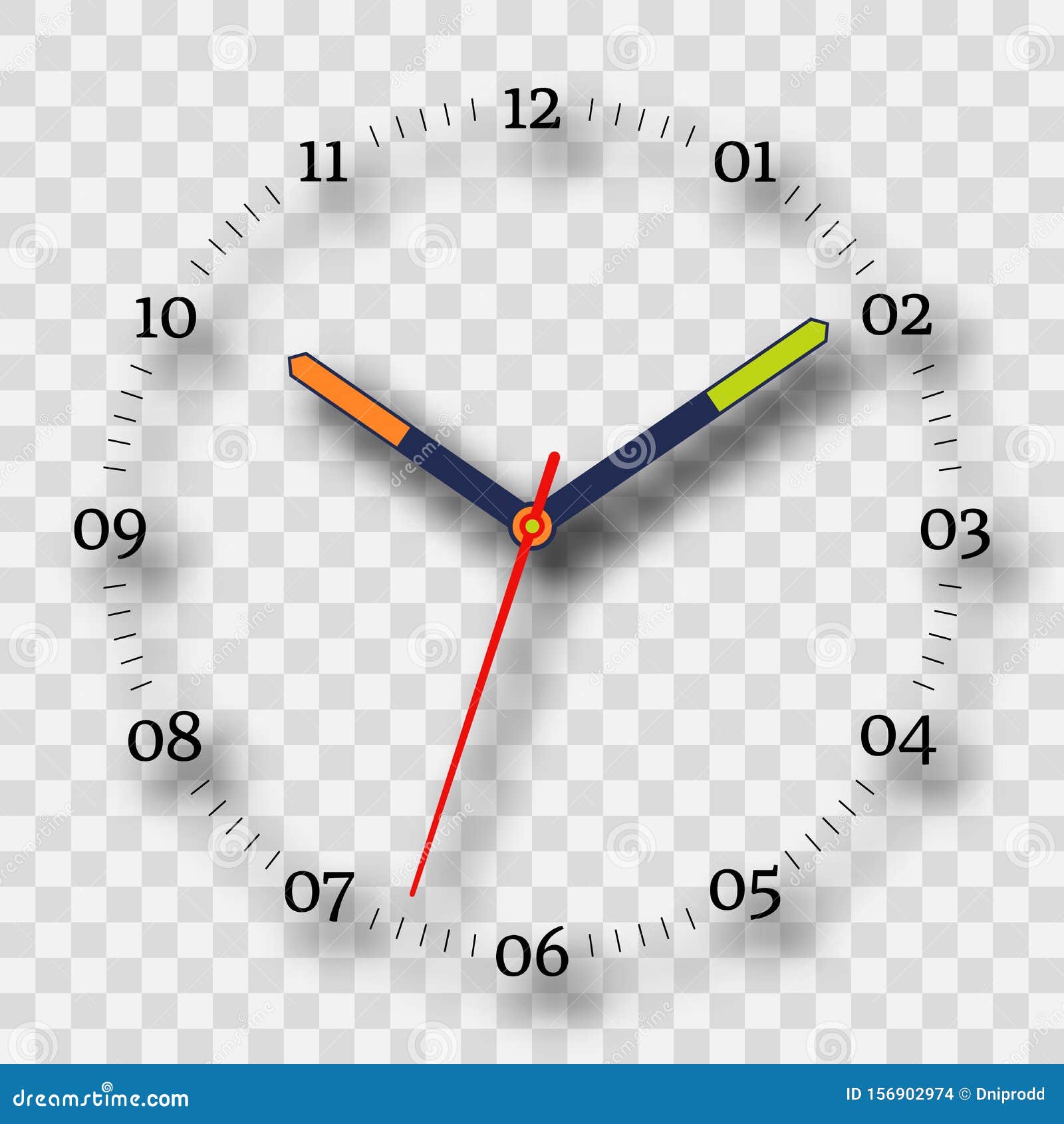 Watch Dial on a Transparent Background Stock Vector - Illustration of ...