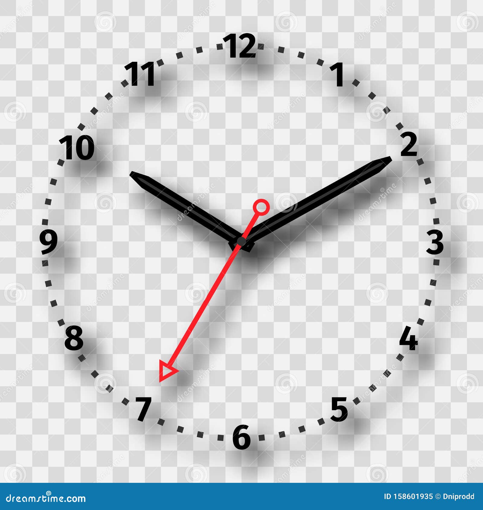 Watch Dial on a Transparent Background Stock Vector - Illustration of ...