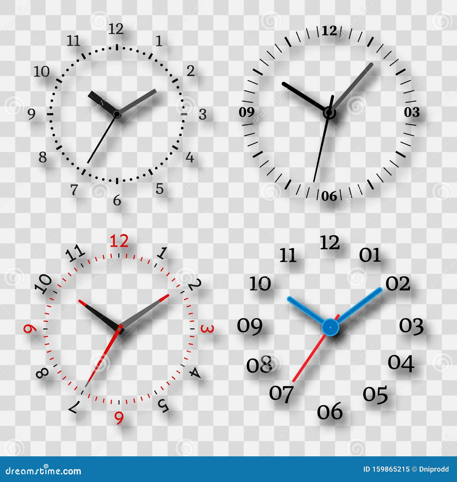 Watch Dial. A Set Of Numbers Arranged In A Circle. Vector Illustration ...