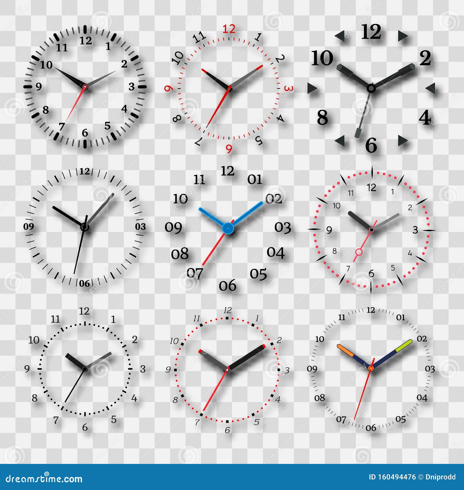 Watch Dial. A Set Of Numbers Arranged In A Circle. Vector Illustration ...