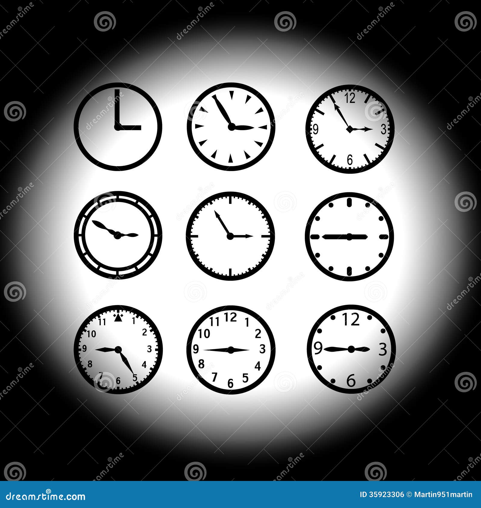 Watch dials eps10 stock vector. Illustration of graphic - 35923306