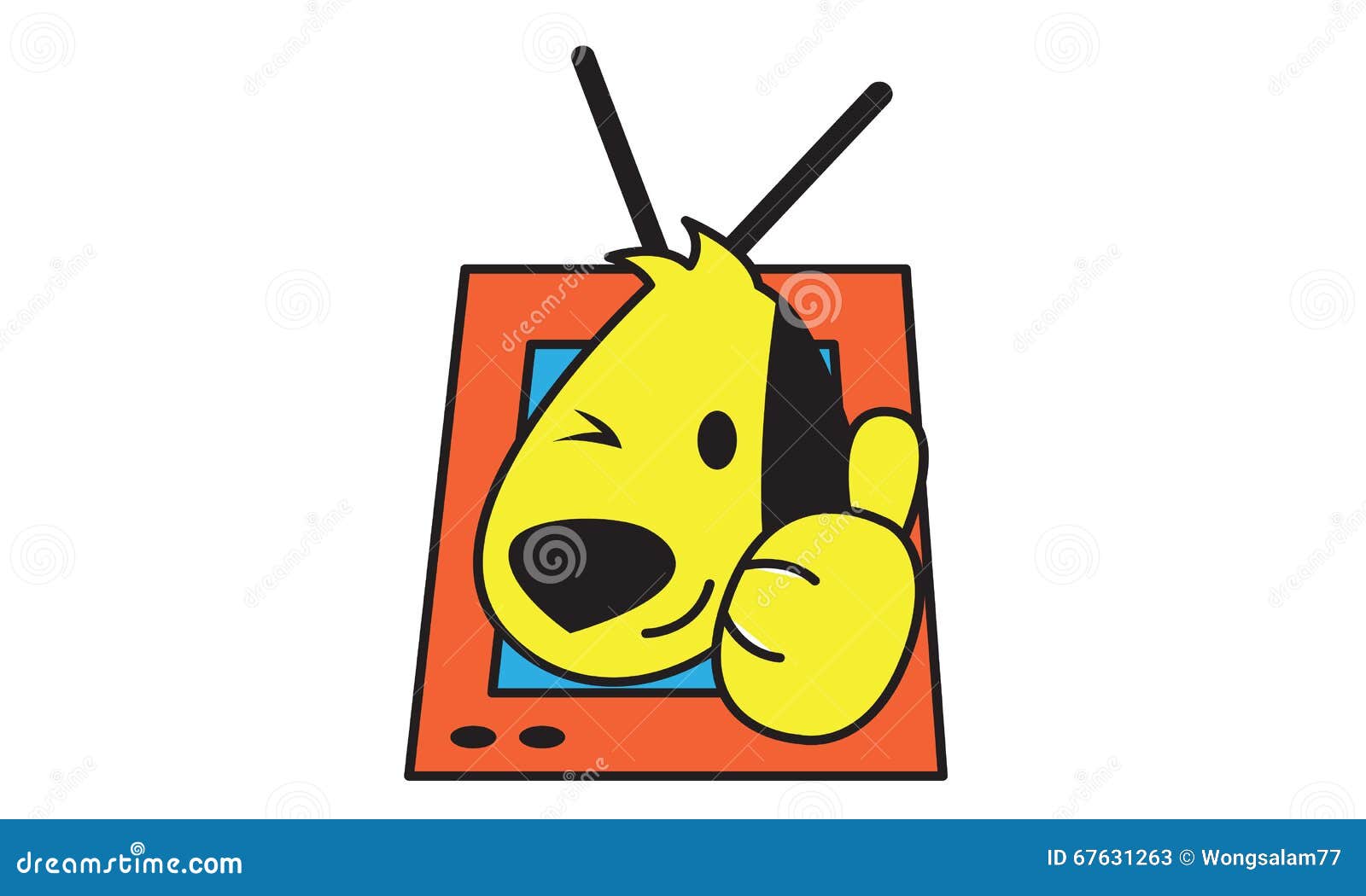 Watch Dog stock vector. Illustration of watching, vector - 67631263