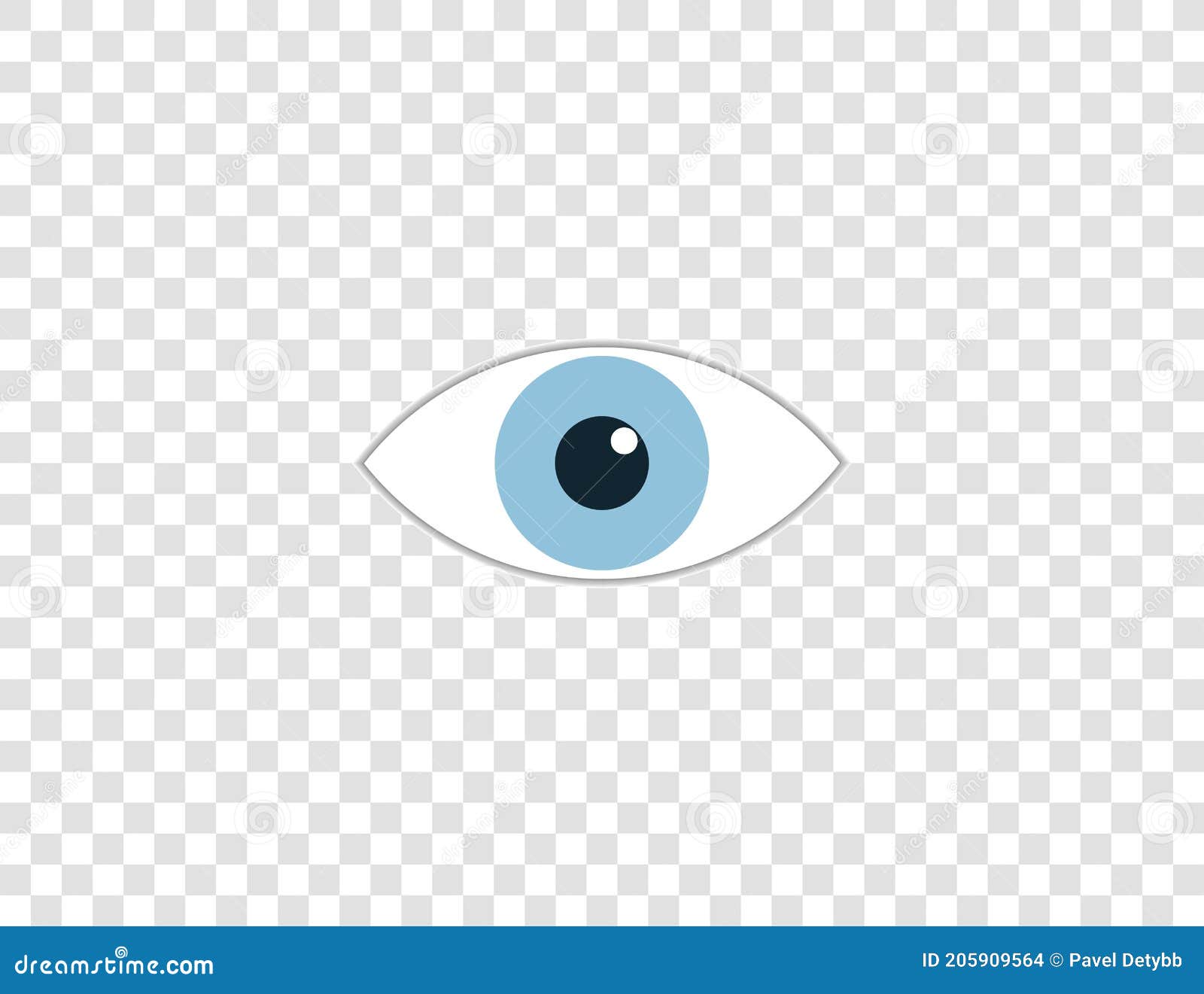Watch, Eye Icon on Transparent Background. Vector Illustration, Flat ...