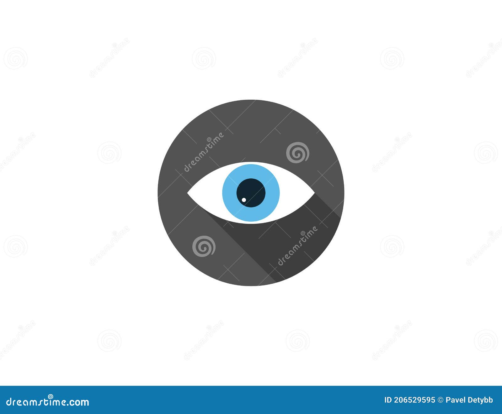 Watch, Eye Icon on Transparent Background. Vector Illustration, Flat ...