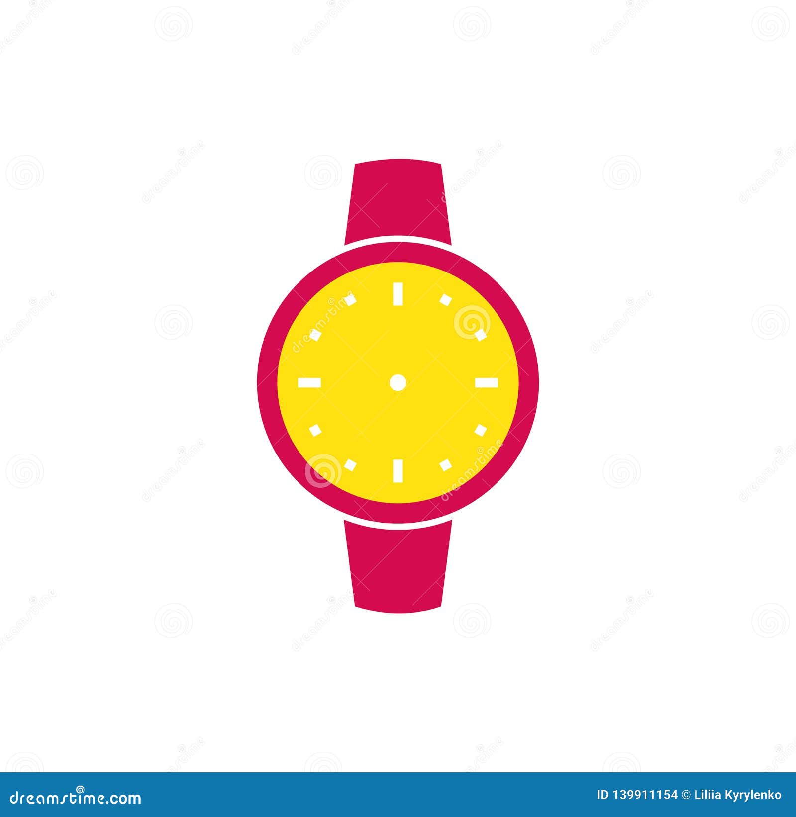 Watch Flat Icon. Isolated Clock Illustration. Symbol of Time Stock ...