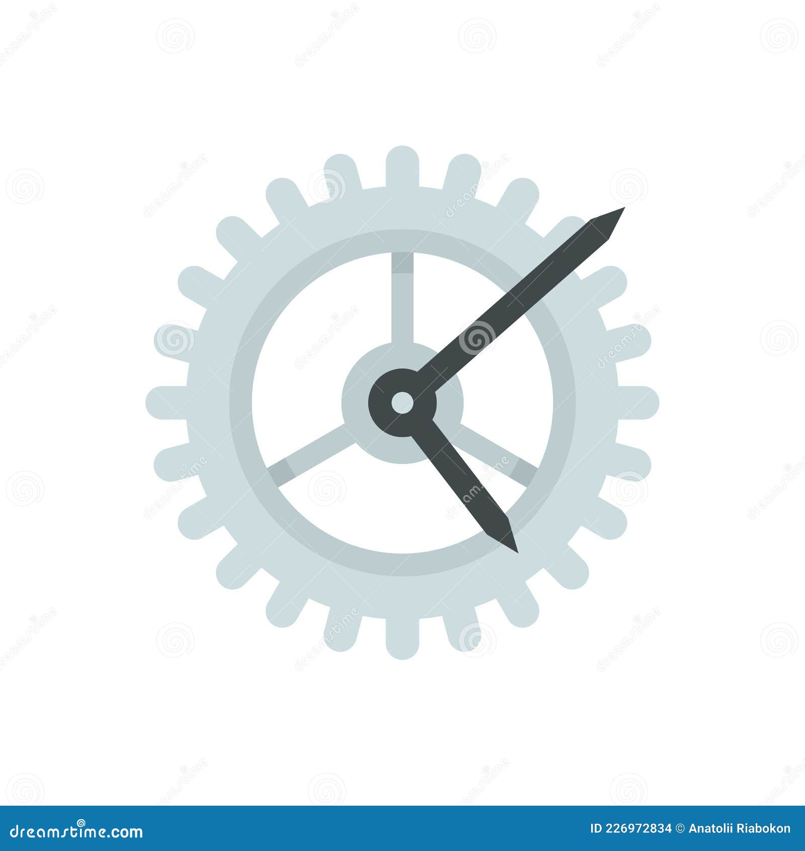 Watch Gear Wheel Icon Flat Isolated Vector Stock Vector - Illustration ...
