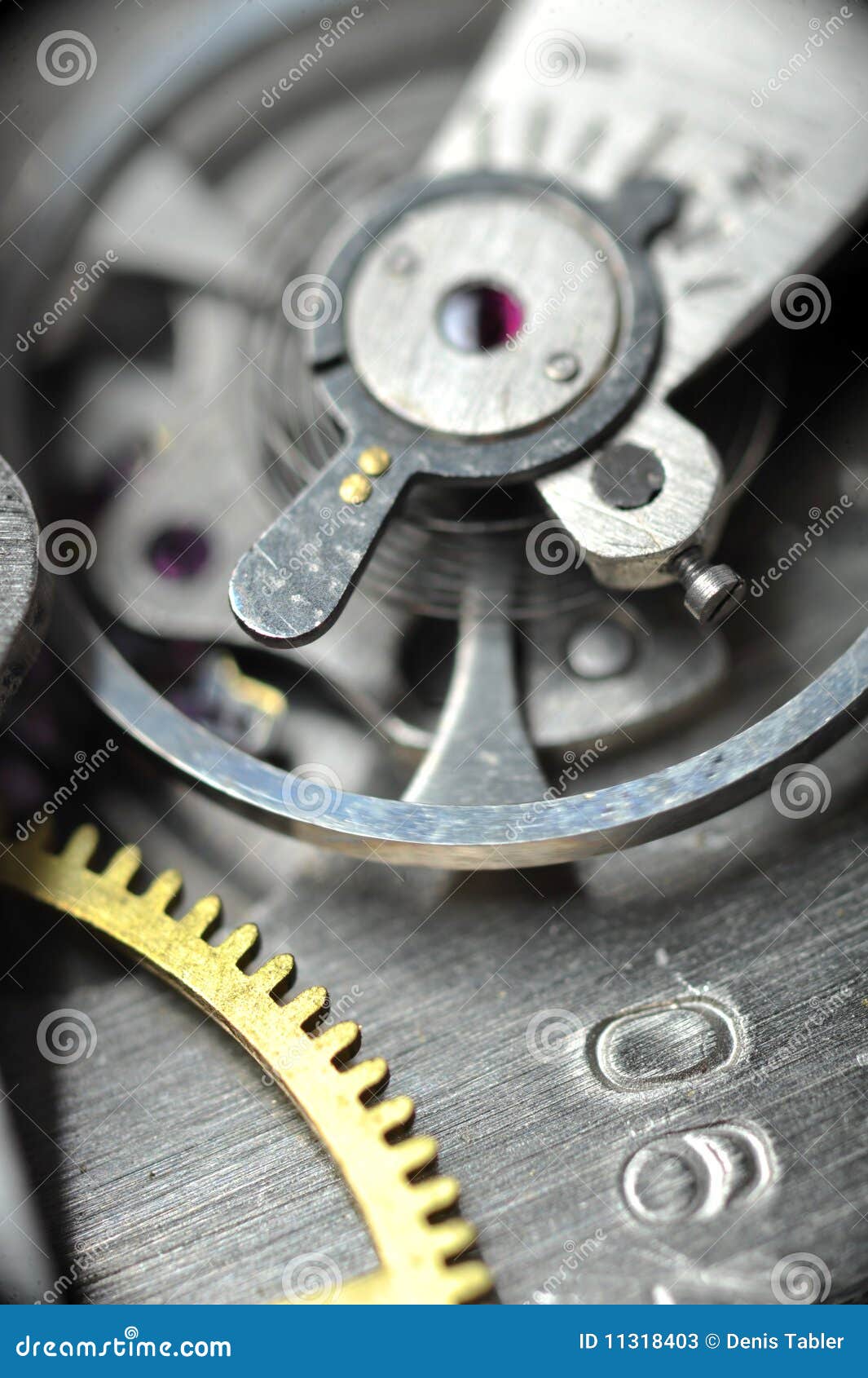 Watch gears close up stock image. Image of macro, blue - 11318403