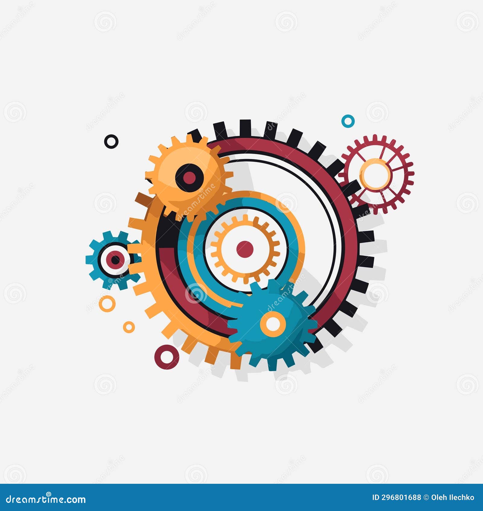 Watch Gears Vector Flat Minimalistic Isolated Illustration Stock Vector ...