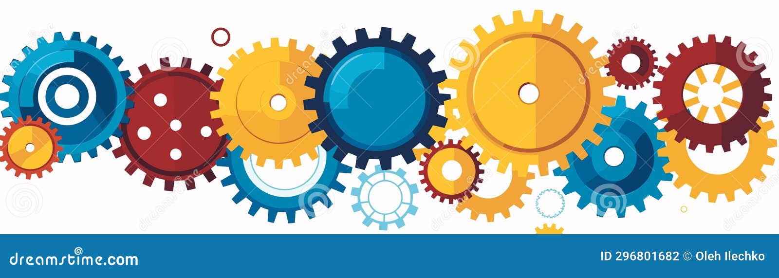 Watch Gears Vector Simple 3d Smooth Cut and Paste Isolated Illustration ...