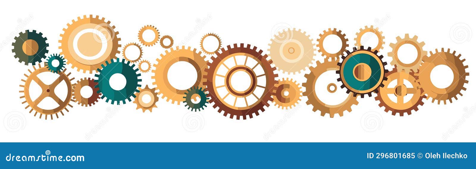 Watch Gears Vector Simple 3d Smooth Cut and Paste Isolated Illustration ...