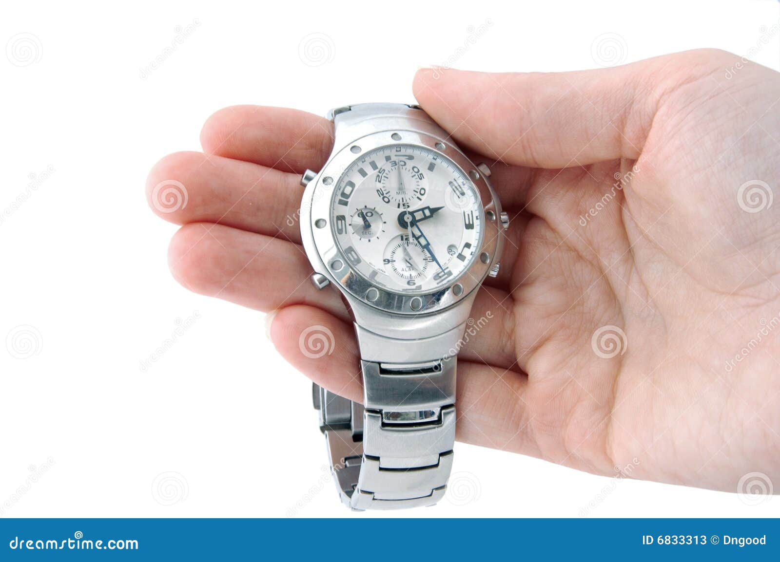 Watch in Hand stock image. Image of seconds, urgency, alarm - 6833313