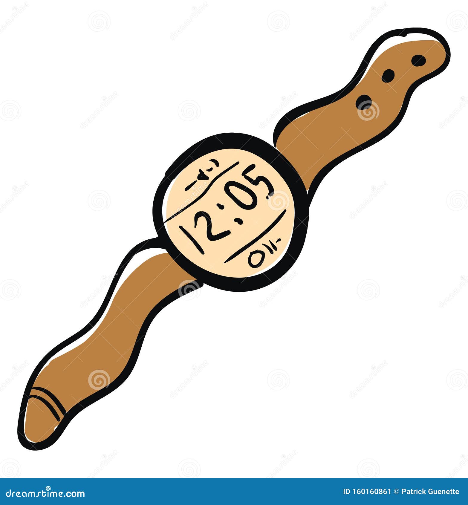 Watch Hand Drawn Design, Illustration, Vector Stock Vector ...