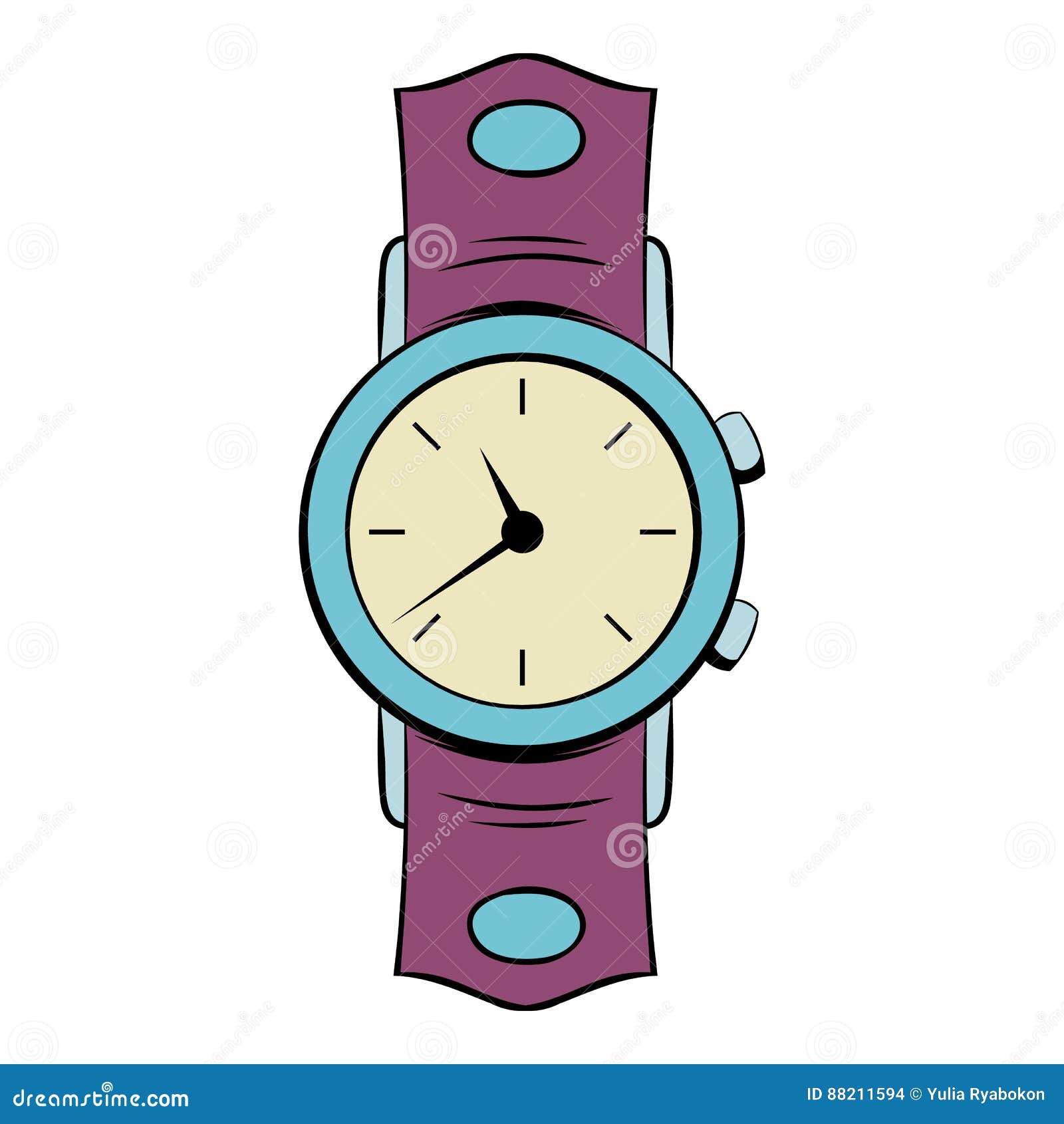 Watch icon cartoon stock vector. Illustration of dial - 88211594
