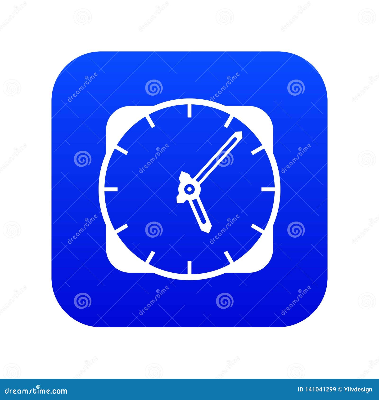 Watch icon digital blue stock vector. Illustration of clockwise - 141041299