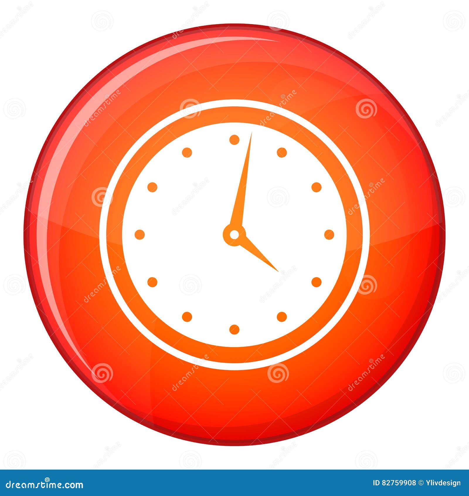 Watch icon, flat style stock vector. Illustration of chronometer - 82759908