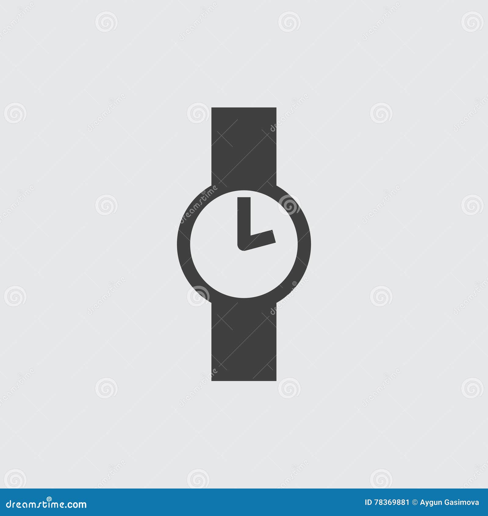 Watch icon illustration stock vector. Illustration of watch - 78369881
