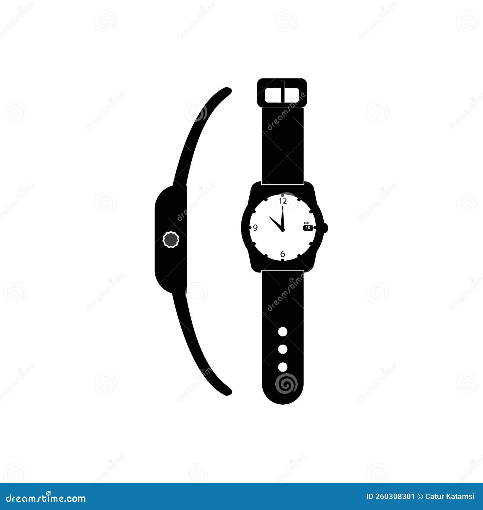 Watch icon logo vector stock illustration. Illustration of minutes ...