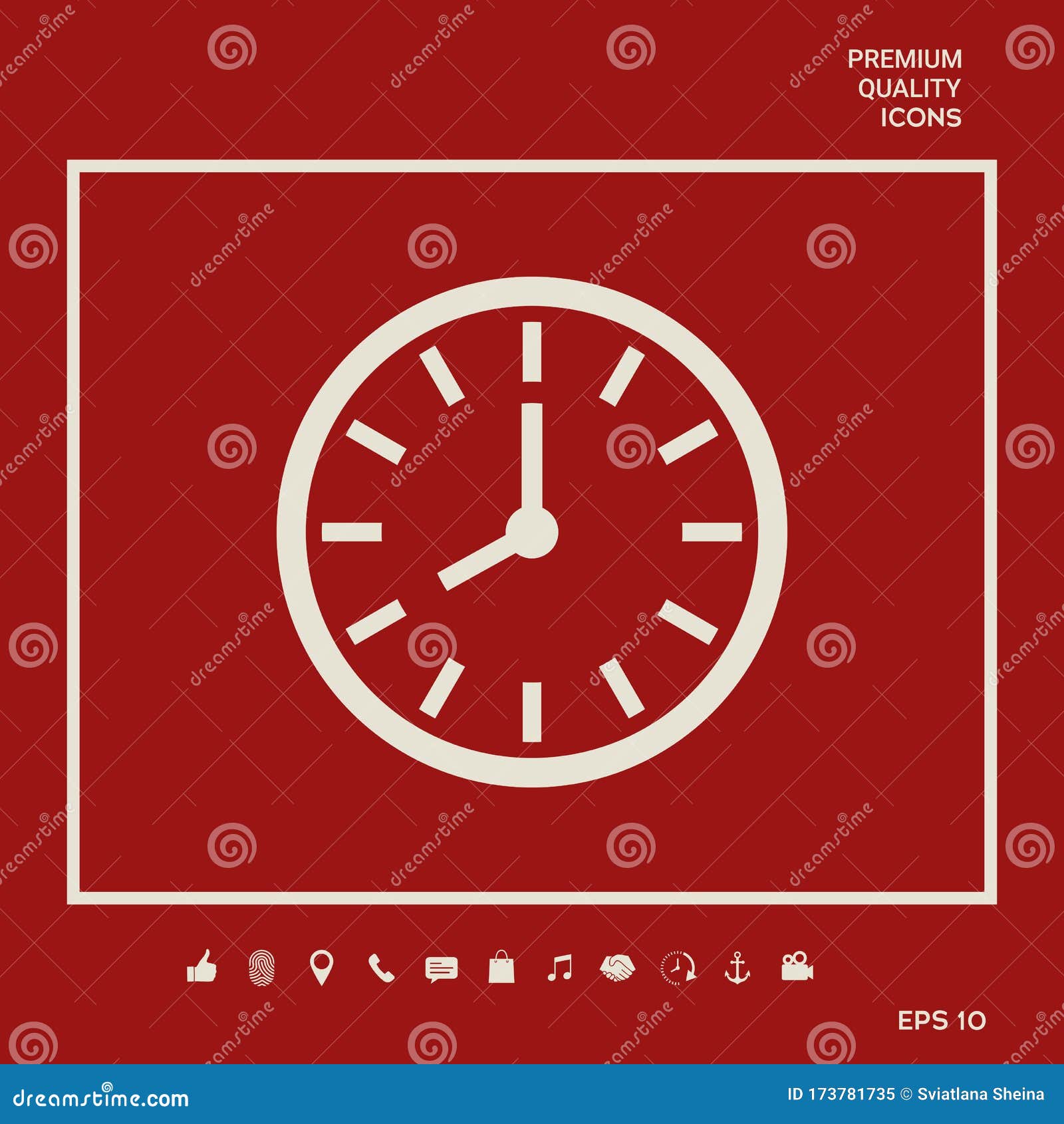 Watch Icon Symbol. Graphic Elements for Your Design Stock Vector ...